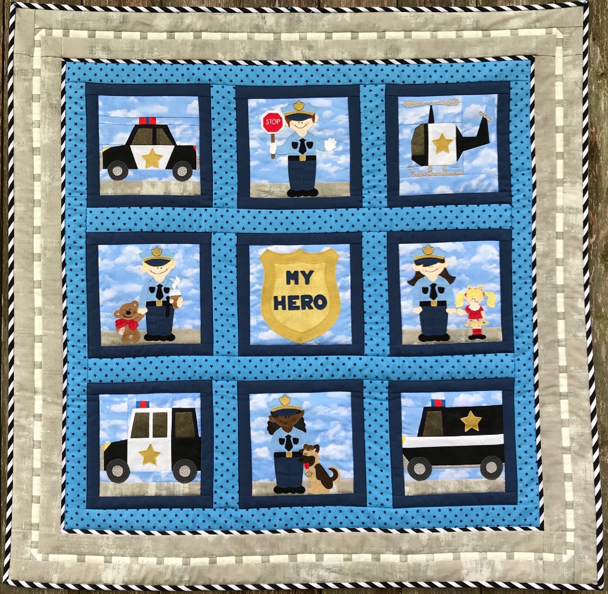 Police Car PDF Quilt Block Pattern - Etsy