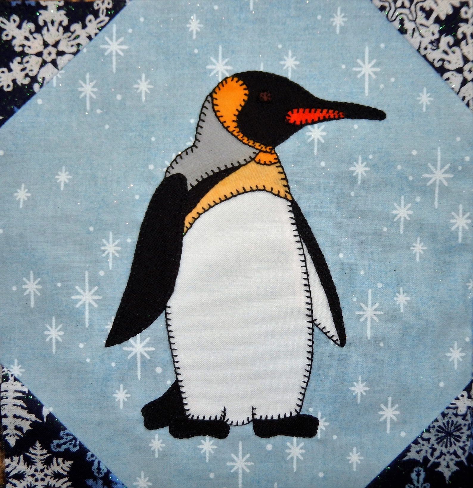 Emperor Penguin PDF Applique Quilt Block Pattern - Etsy