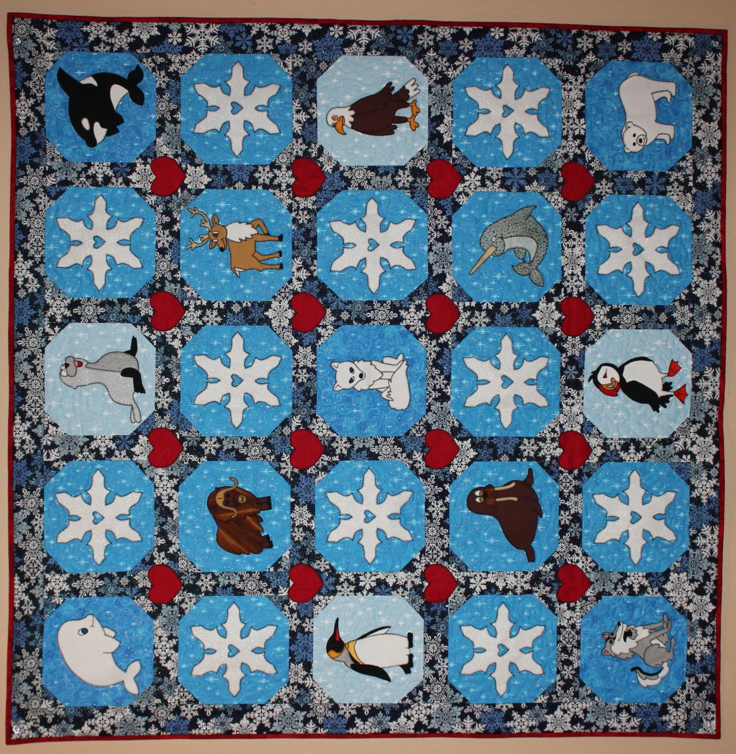 Emperor Penguin PDF Applique Quilt Block Pattern - Etsy