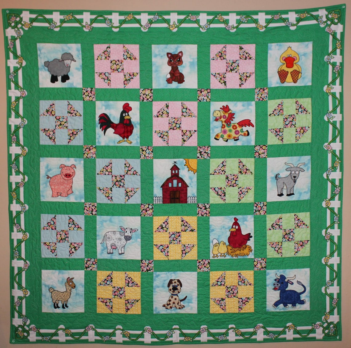 Hen and Chicks PDF Applique Quilt Block Pattern - Etsy