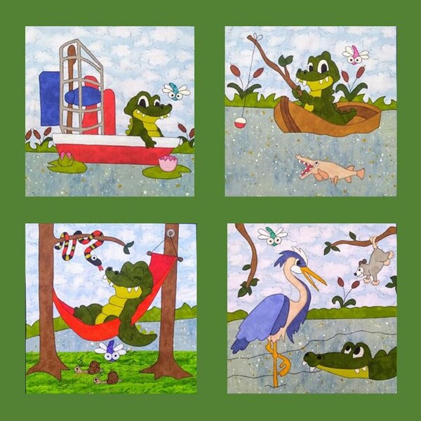 Alligator Applique - Etsy