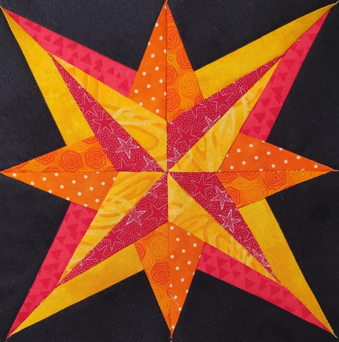Pieced Star PDF Quilt Block Pattern - Etsy