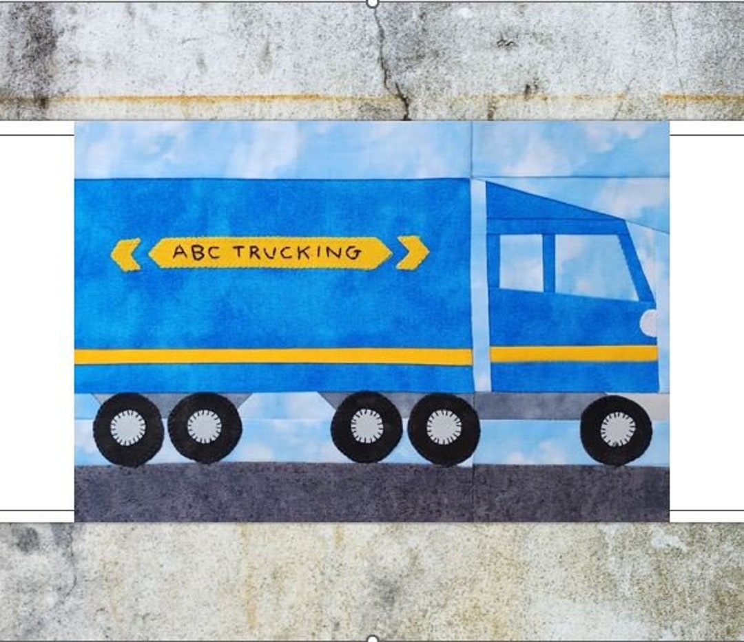 Big Rig Semi-truck PDF Quilt Block Pattern - Etsy