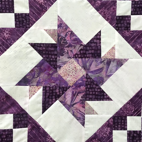 Pieced Snowflake PDF Easy Quilt Block Pattern - Etsy