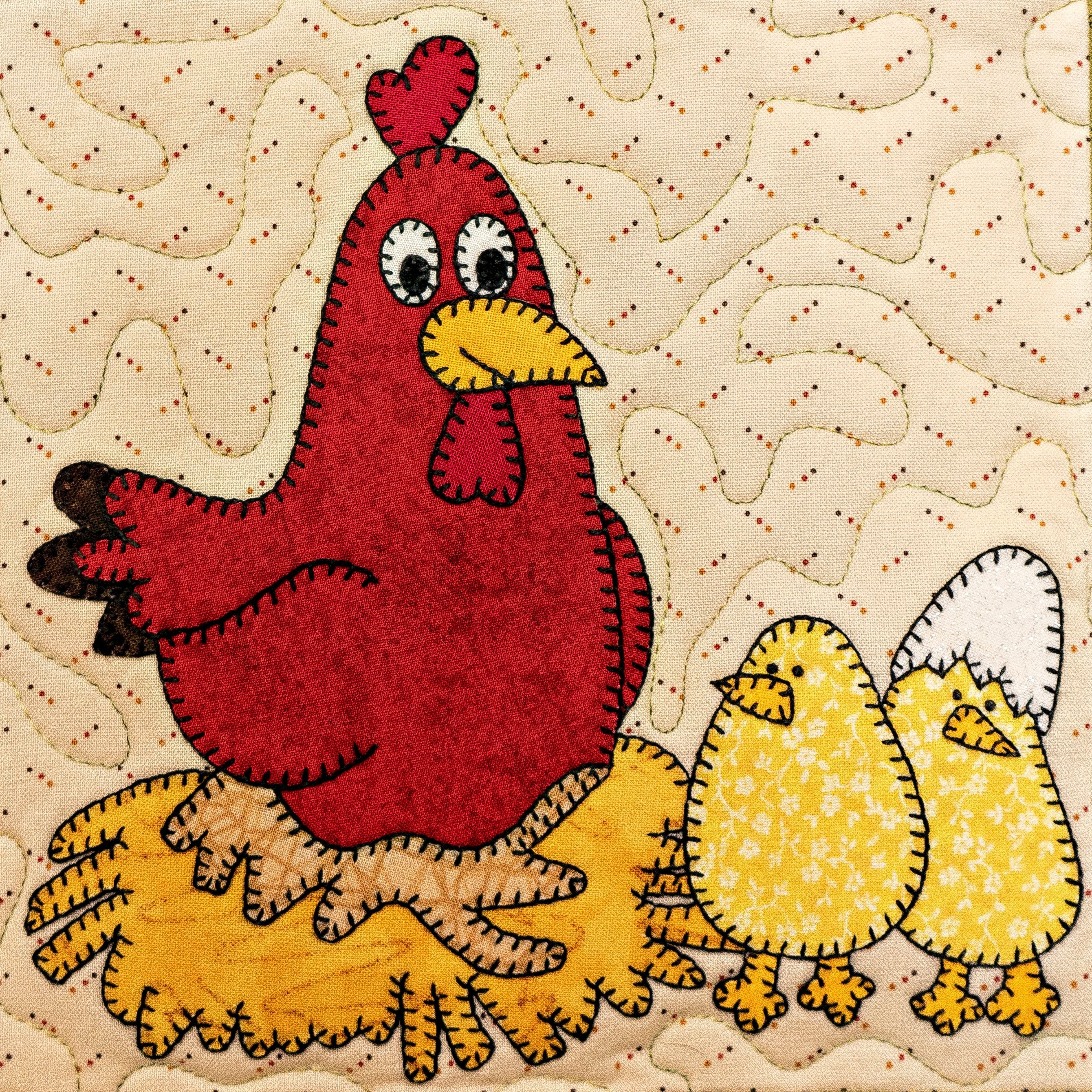 Hen And Chickens Quilt Block
