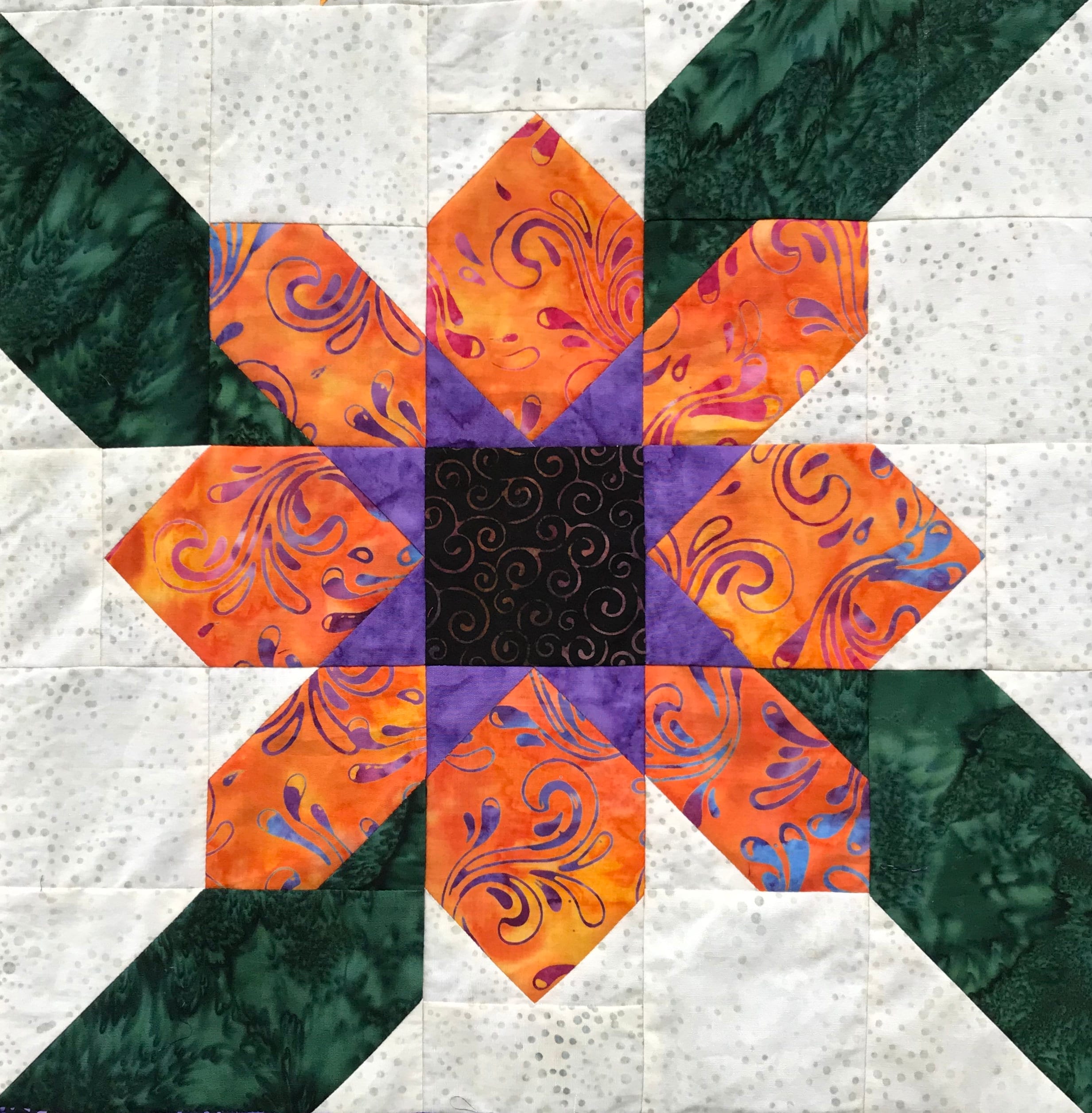 Black-eyed Susan PDF Pieced Quilt Block Pattern - Etsy