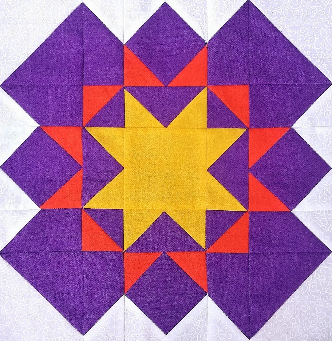 Blazing Star PDF Pieced Quilt Block Pattern - Etsy