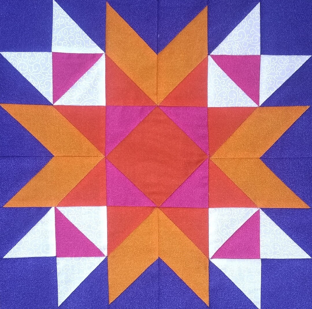 Wyoming Valley Star PDF Pieced Quilt Block Pattern - Etsy