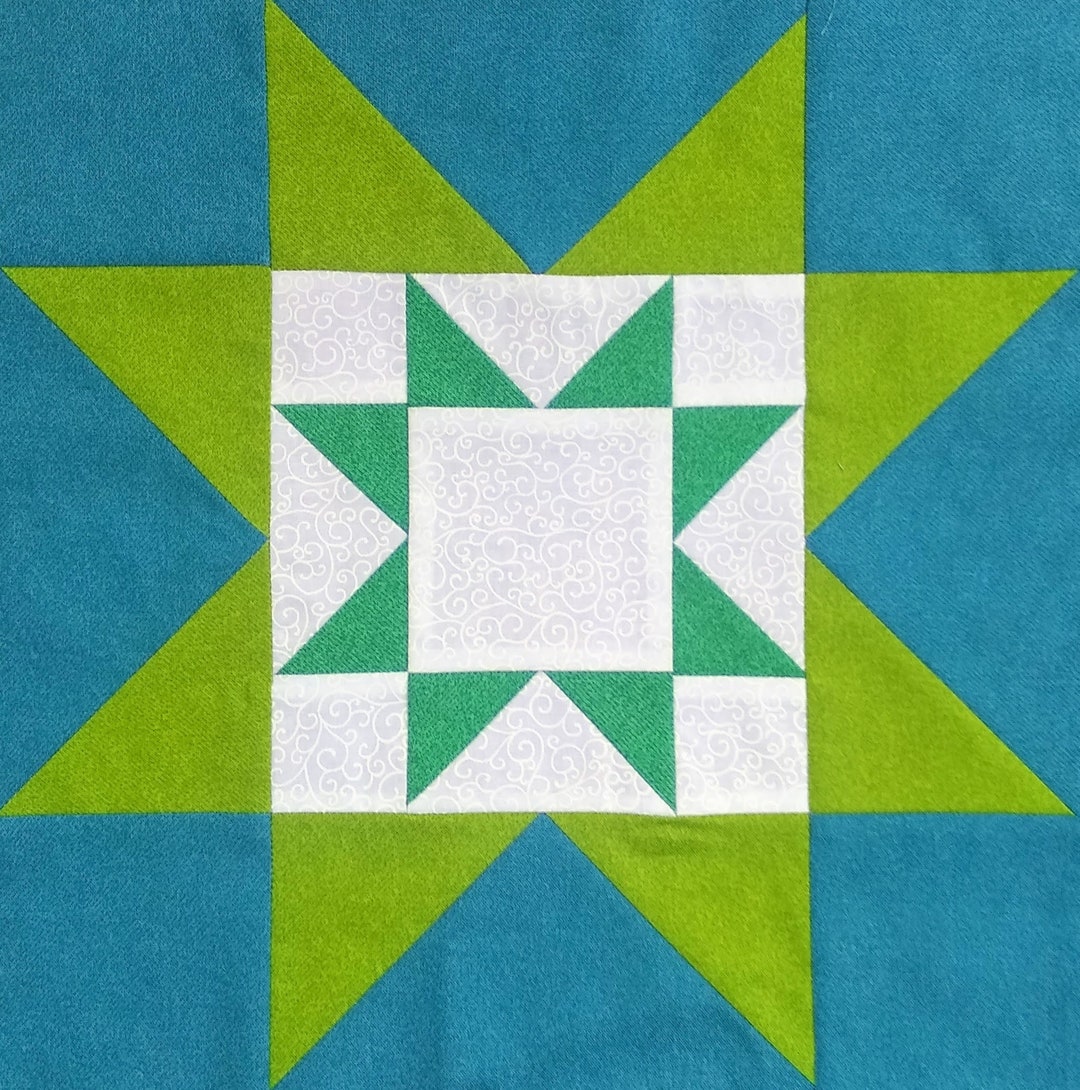 Double Star PDF Pieced Quilt Block Pattern - Etsy