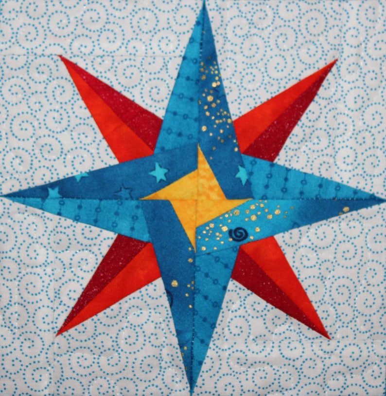 Mariner's Star PDF Quilt Block Pattern - Etsy