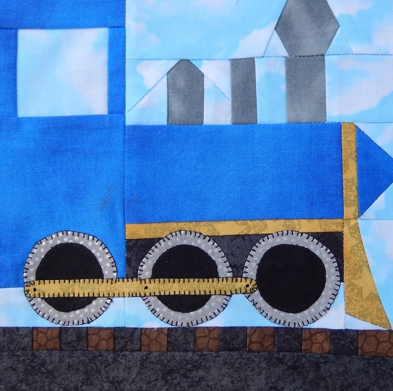 Steam Train Engine PDF Quilt Block Pattern - Etsy