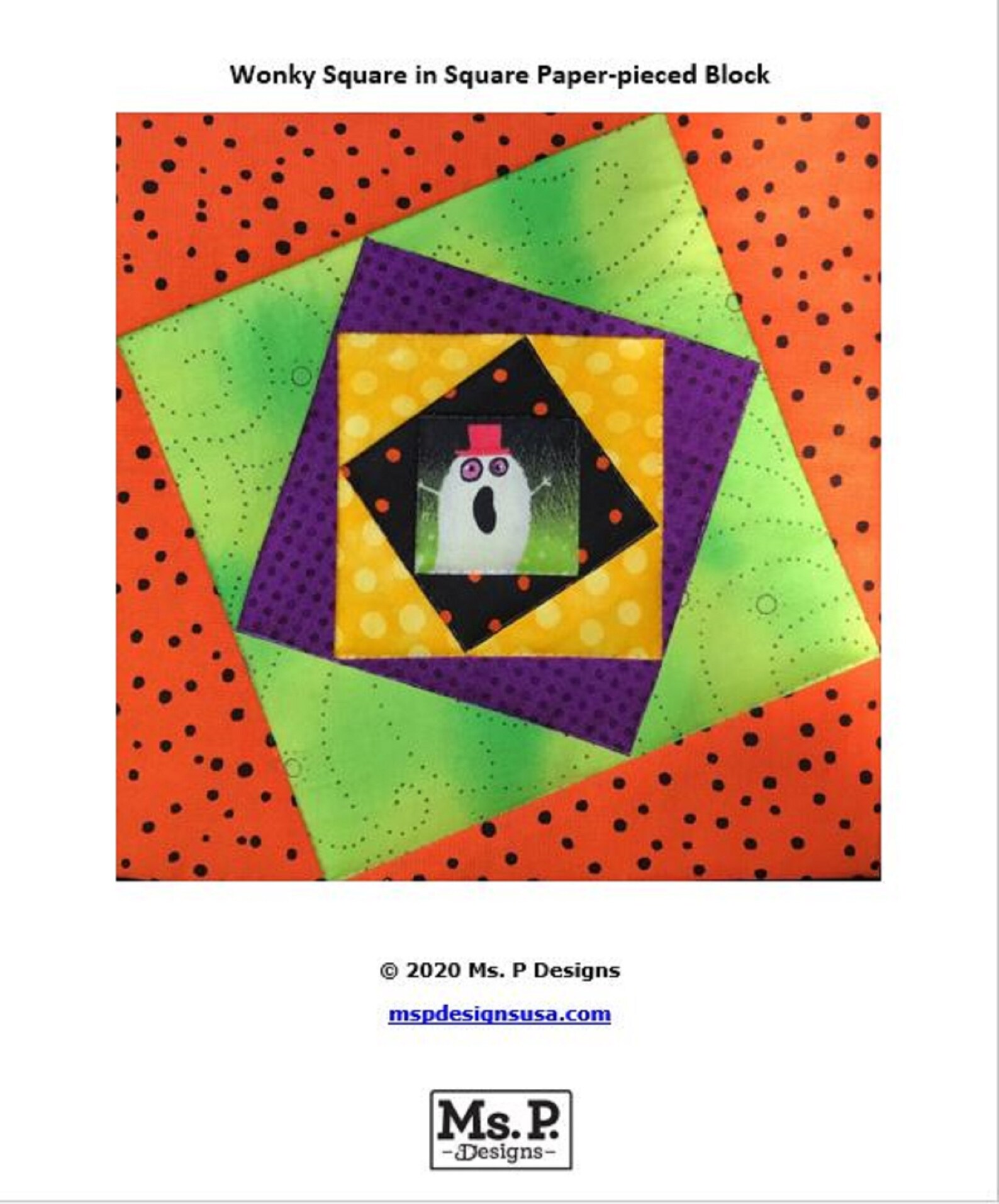 Wonky Square in Square PDF Quilt Block Pattern - Etsy