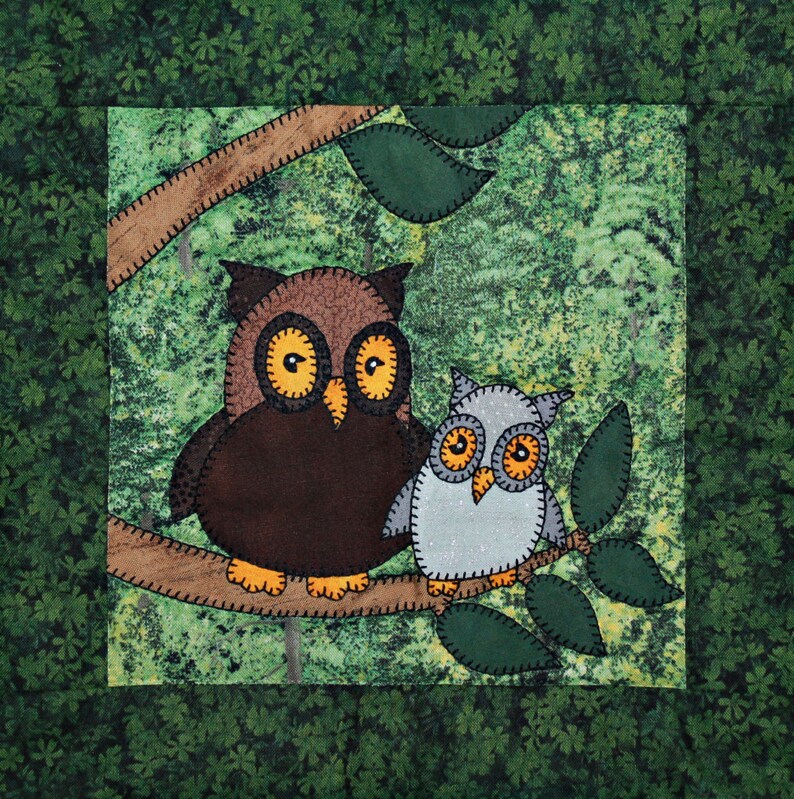 Owl PDF Applique Quilt Block Pattern - Etsy