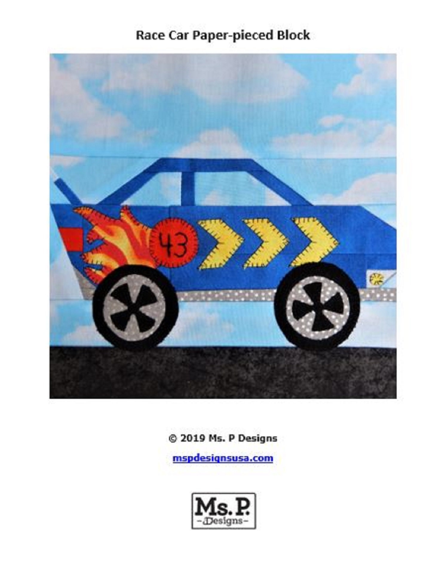 Race Car PDF Quilt Block Pattern - Etsy