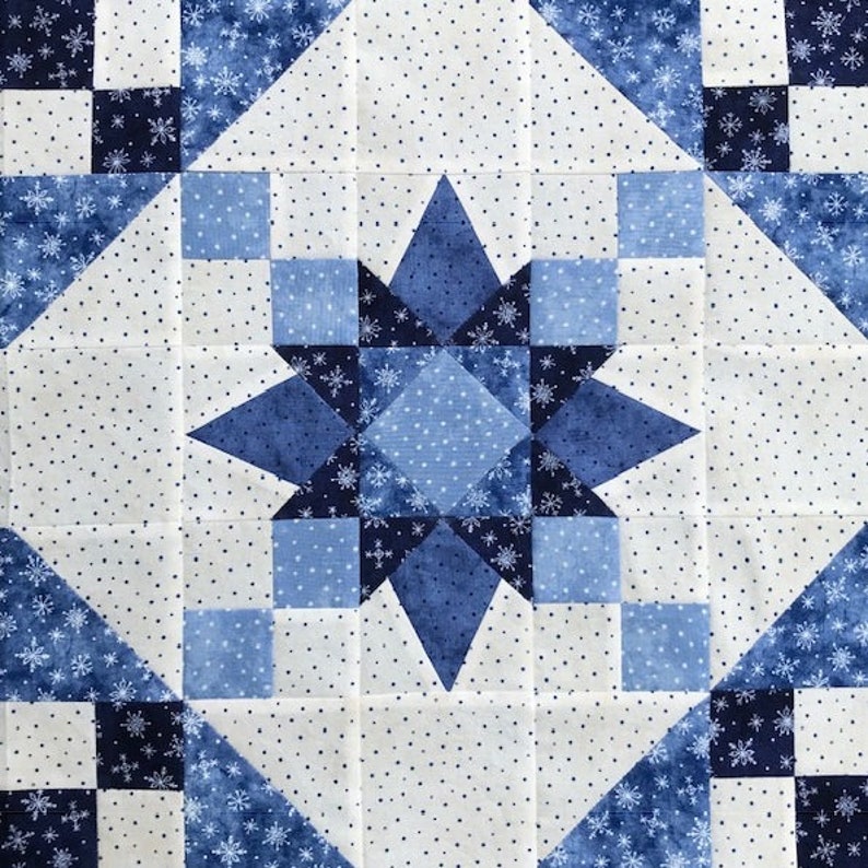 Florida Star PDF Pieced Quilt Block Pattern - Etsy