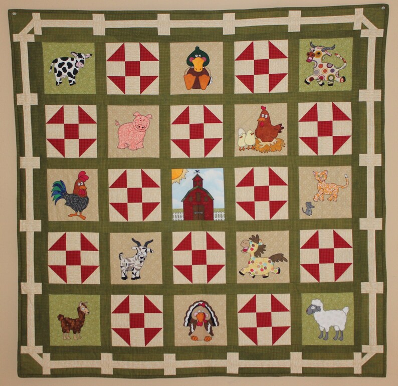 Rooster PDF Applique Quilt Block Pattern - Etsy