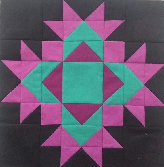 Scottish Thistle Bloom PDF Pieced Quilt Block Pattern | Etsy
