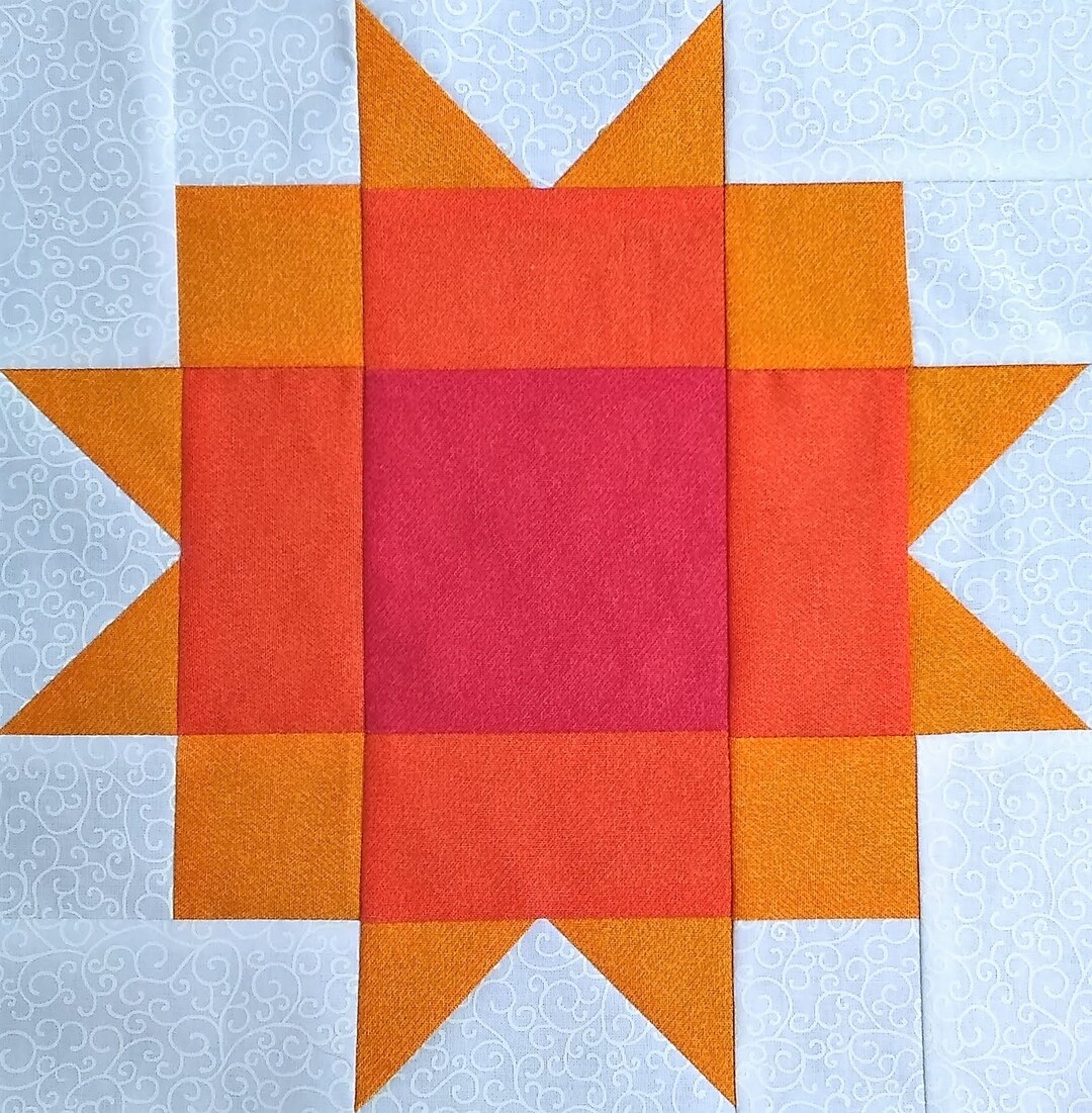 Maple Star PDF Pieced Quilt Block Pattern - Etsy
