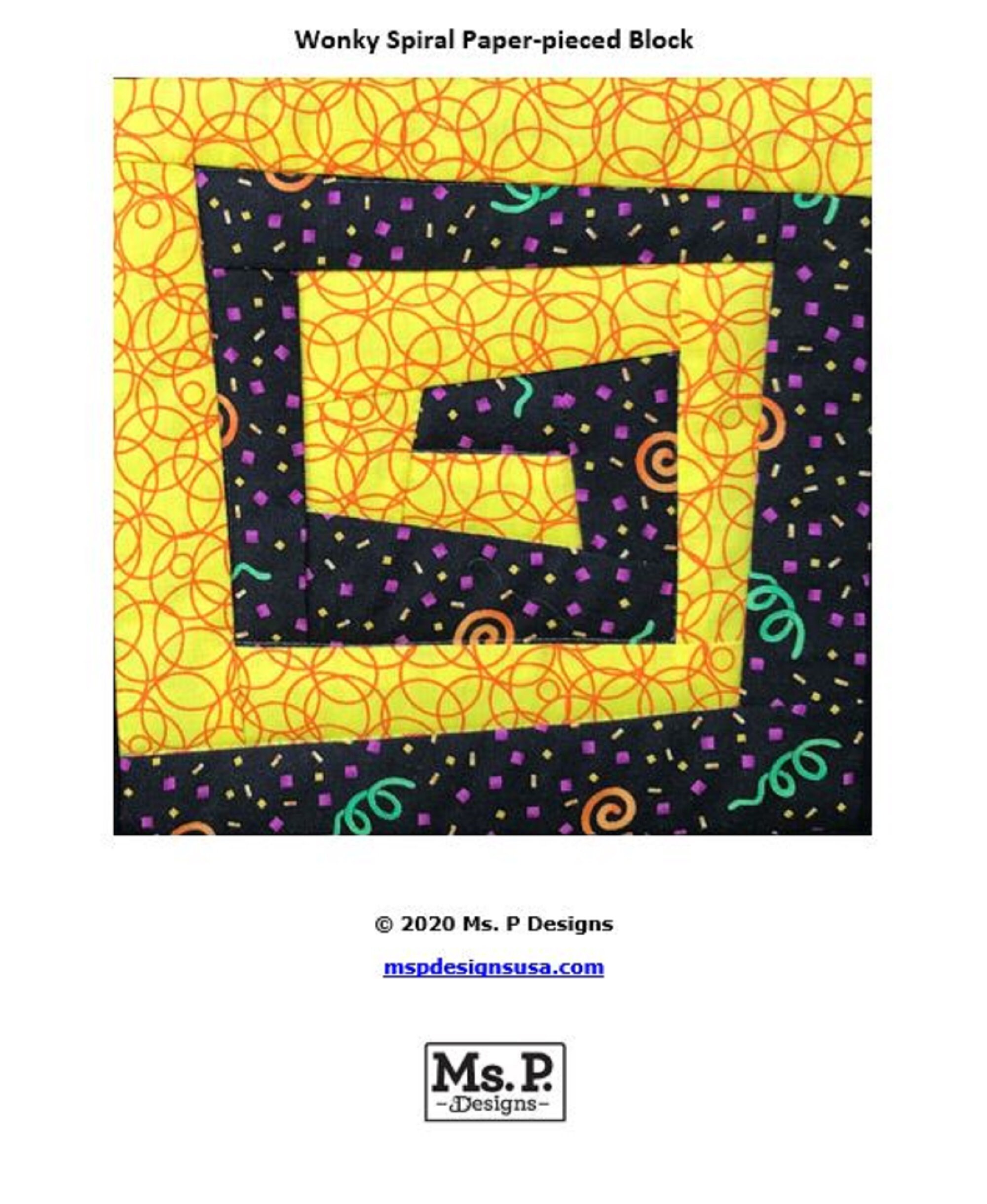 Wonky Spiral PDF Quilt Block Pattern | Etsy