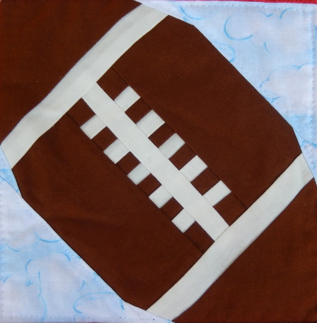 Football PDF Foundation Paper Pieced Quilt Block Pattern - Etsy