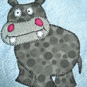 Hippo PDF Applique Quilt Block Pattern - Etsy