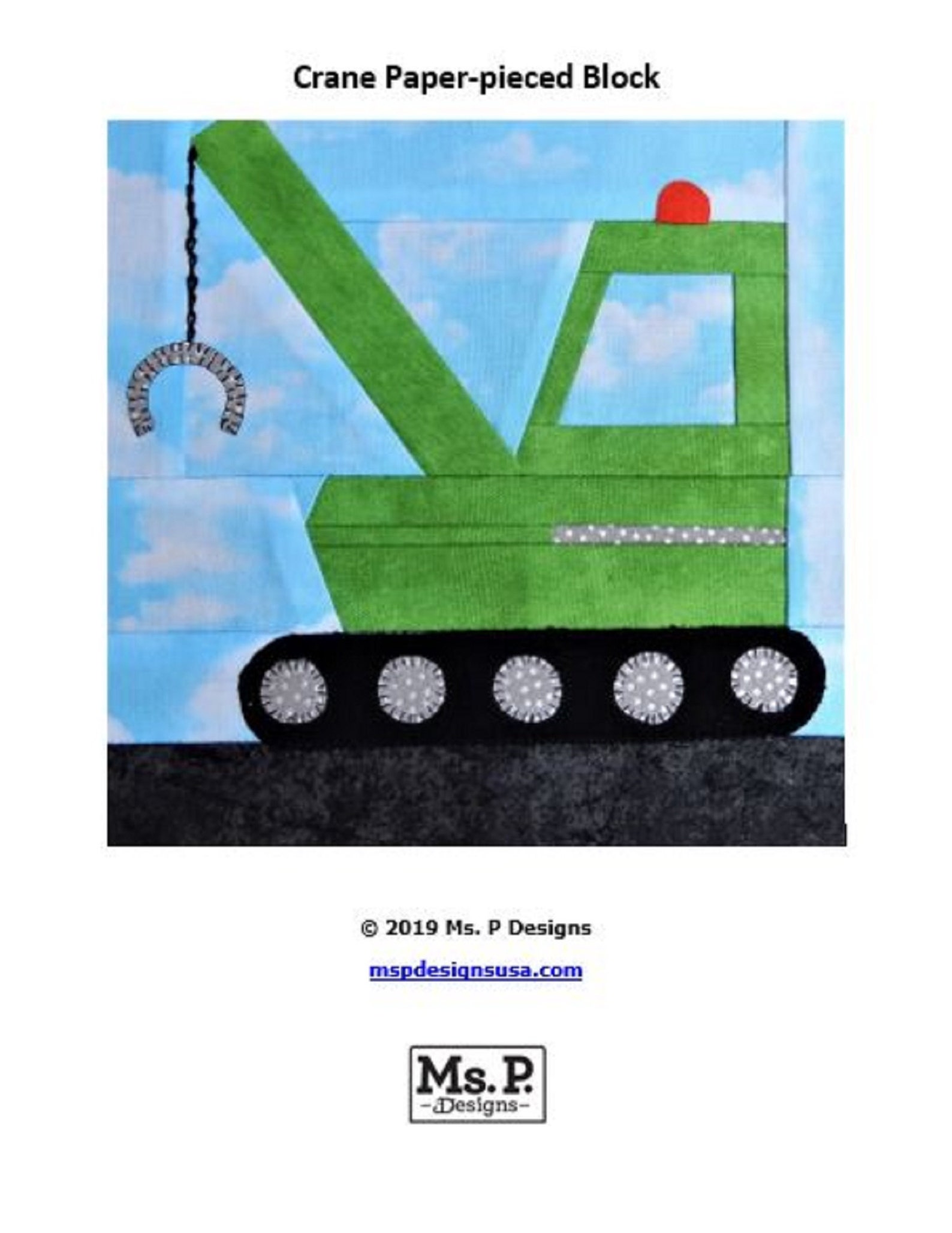 Crane Equipment PDF Quilt Block Pattern - Etsy