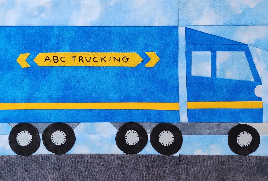 Big Rig Semi-truck PDF Quilt Block Pattern - Etsy
