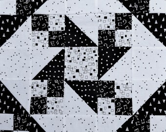 Wonky Square in Square PDF Quilt Block Pattern - Etsy