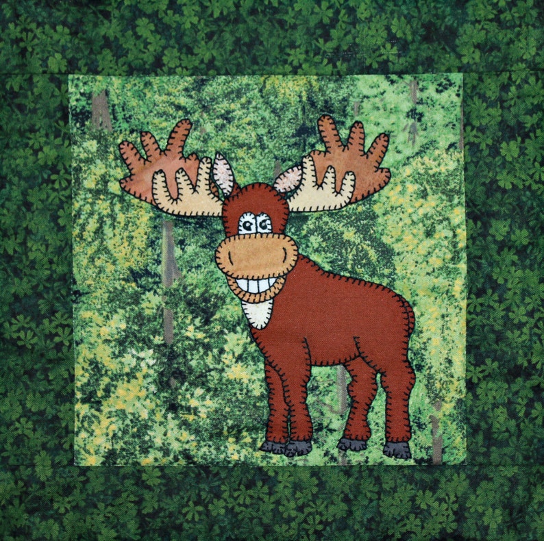 Moose PDF Applique Quilt Block Pattern - Etsy