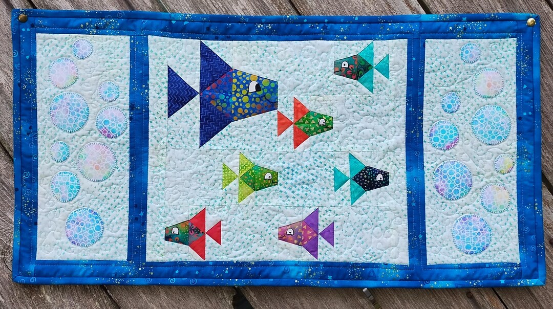 Aquarium Table Topper PDF Quilt Pattern "something Fishy" - Etsy