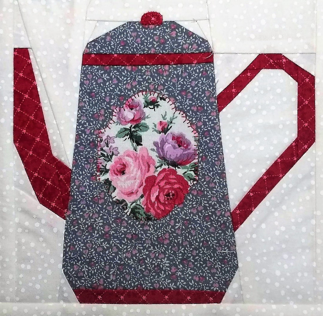 Teapot PDF Foundation Pieced Quilt Block Pattern - Etsy