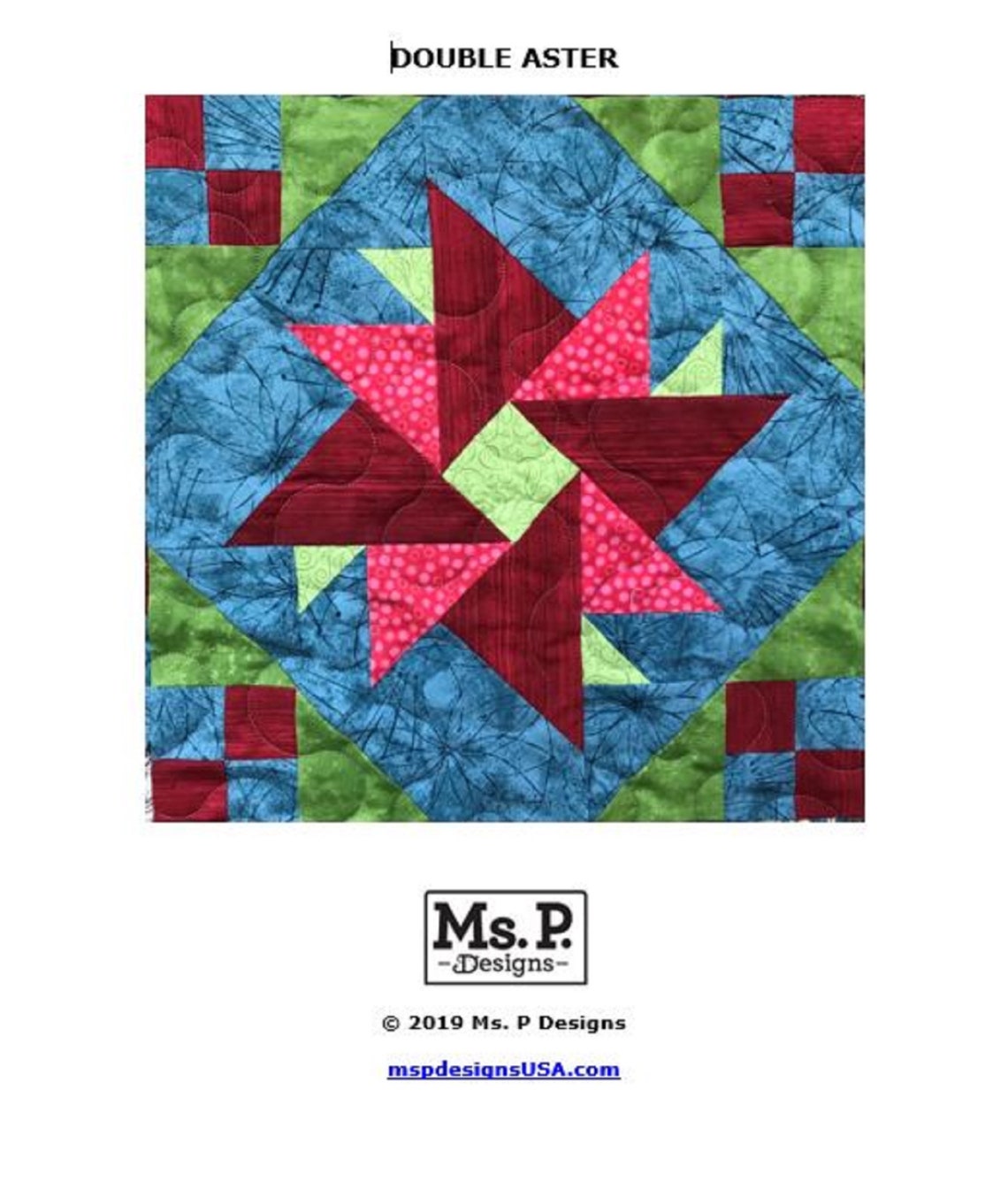 Double Aster PDF Pieced Quilt Block Pattern - Etsy