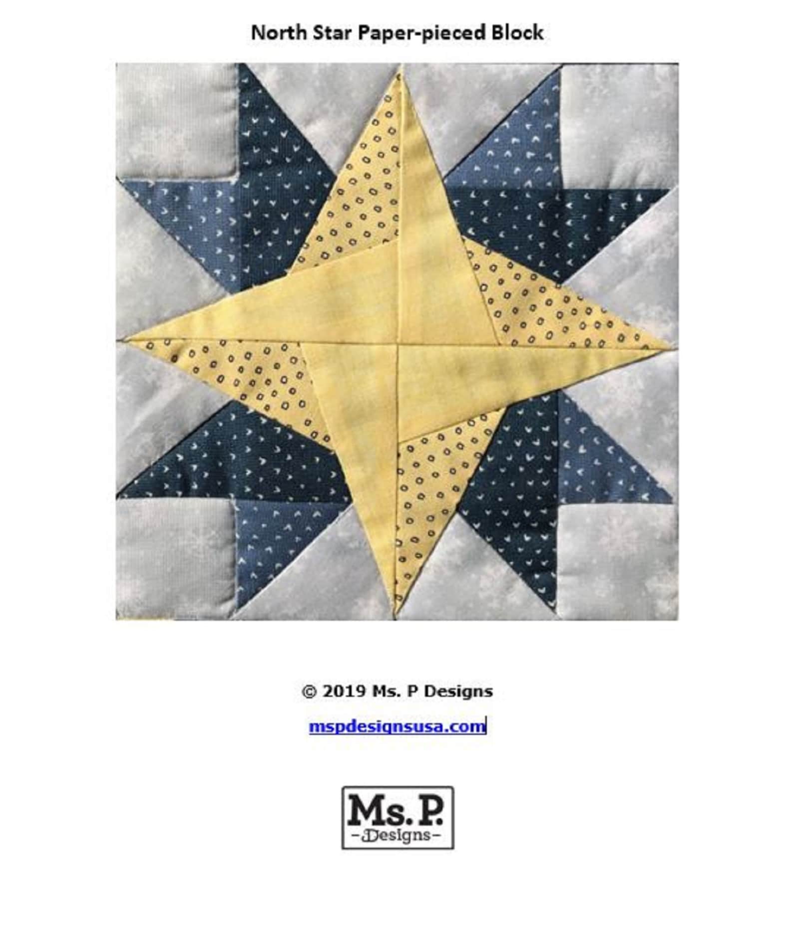 North Star PDF Quilt Block Pattern - Etsy