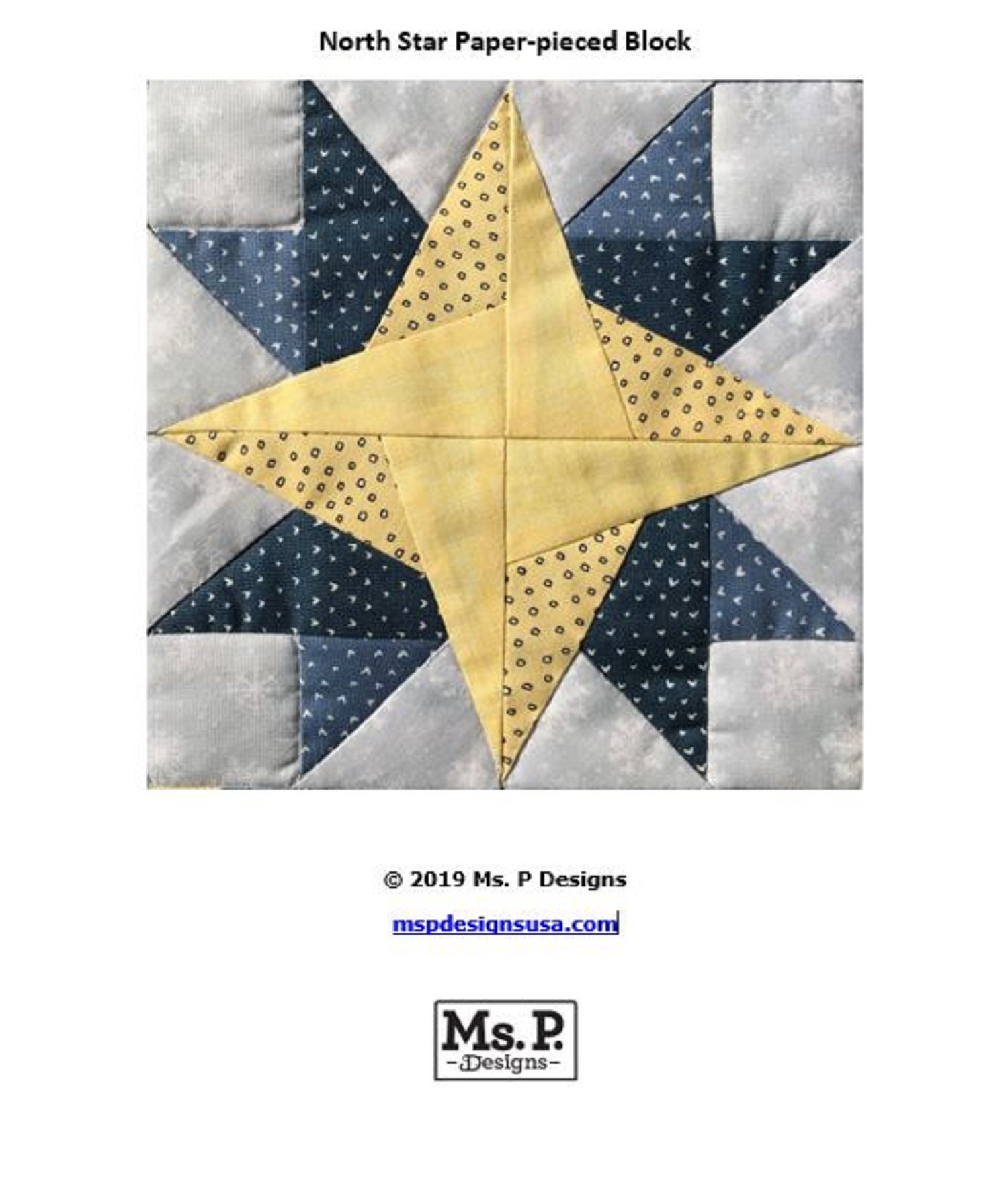 North Star PDF Quilt Block Pattern - Etsy