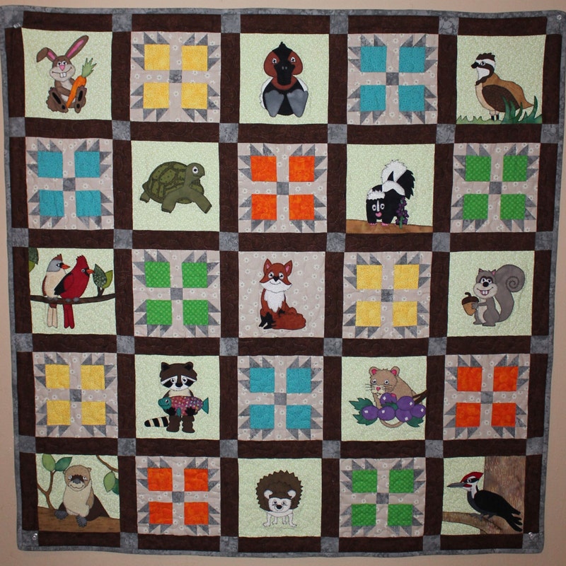 Woodland Animals Quilt Pattern - Etsy