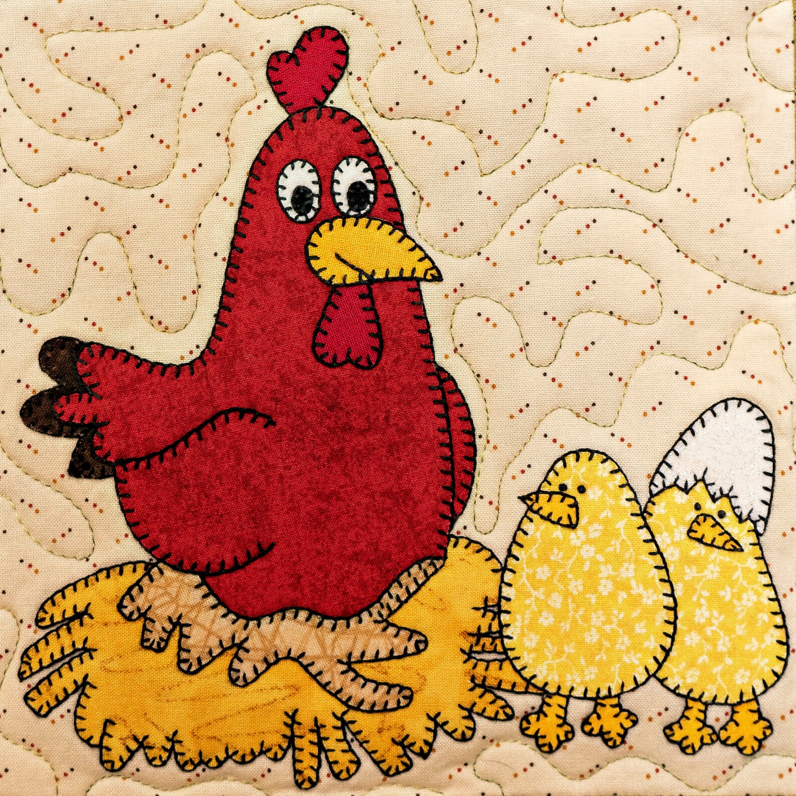 Hen and Chicks PDF Applique Quilt Block Pattern - Etsy