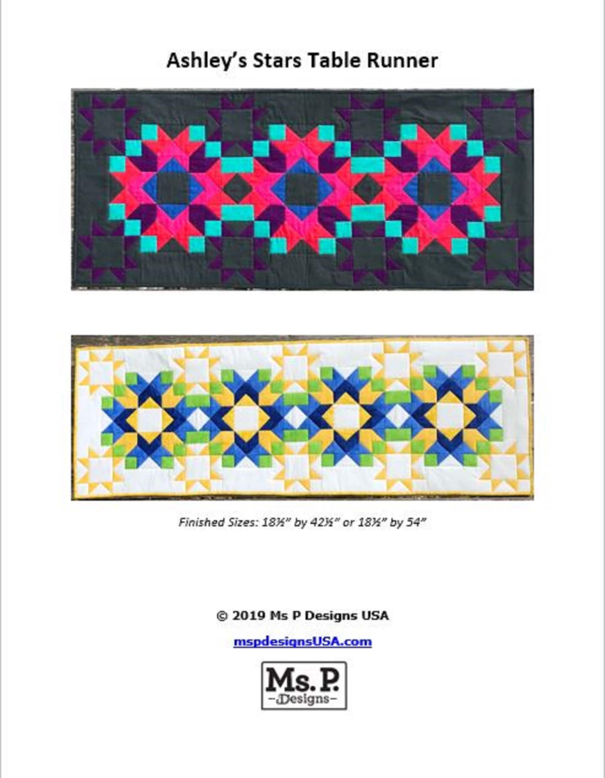 Easy Stars Pieced Table Runner PDF Quilt Pattern - Etsy