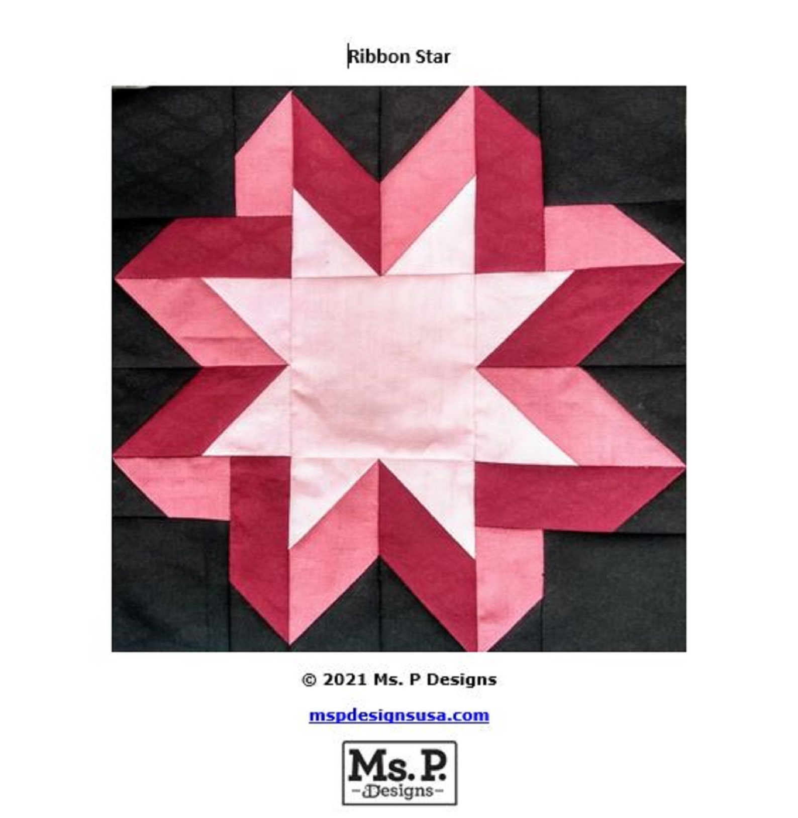 Ribbon Star PDF Pieced Quilt Block Pattern - Etsy
