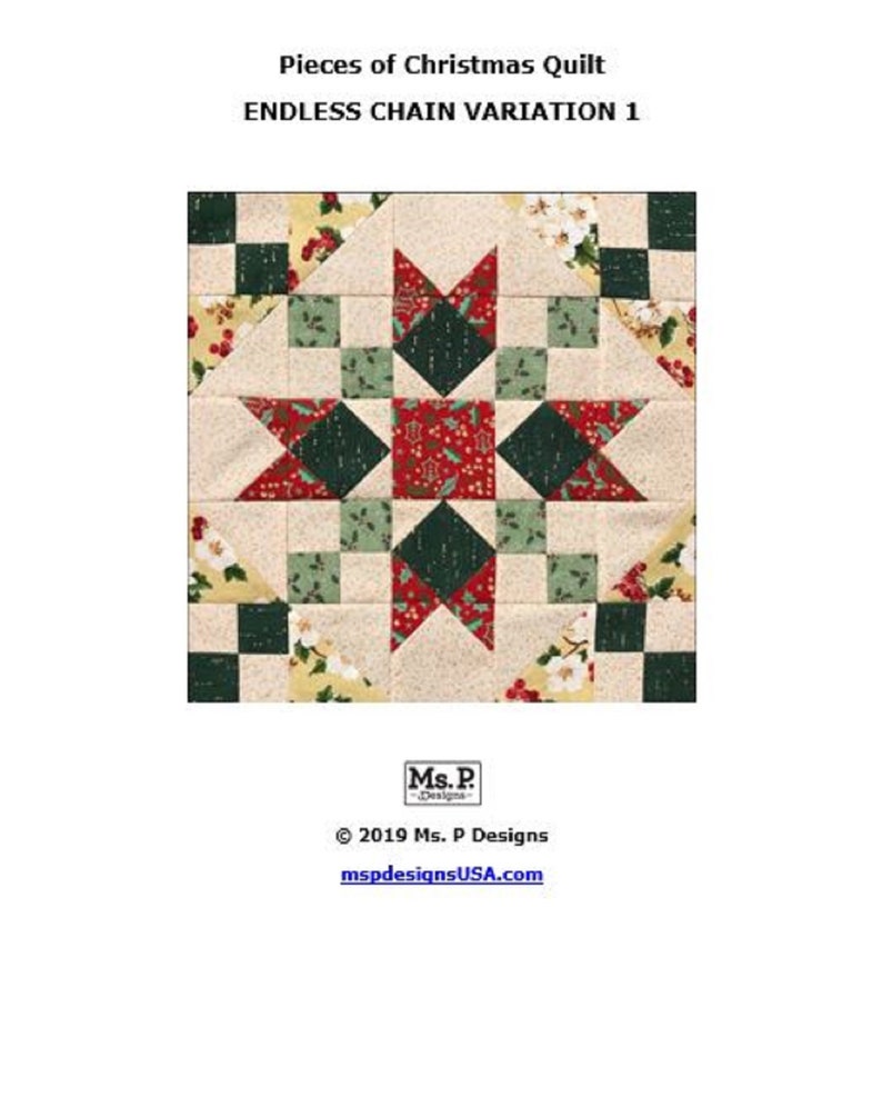 Endless Chain PDF Pieced Quilt Block Pattern - Etsy