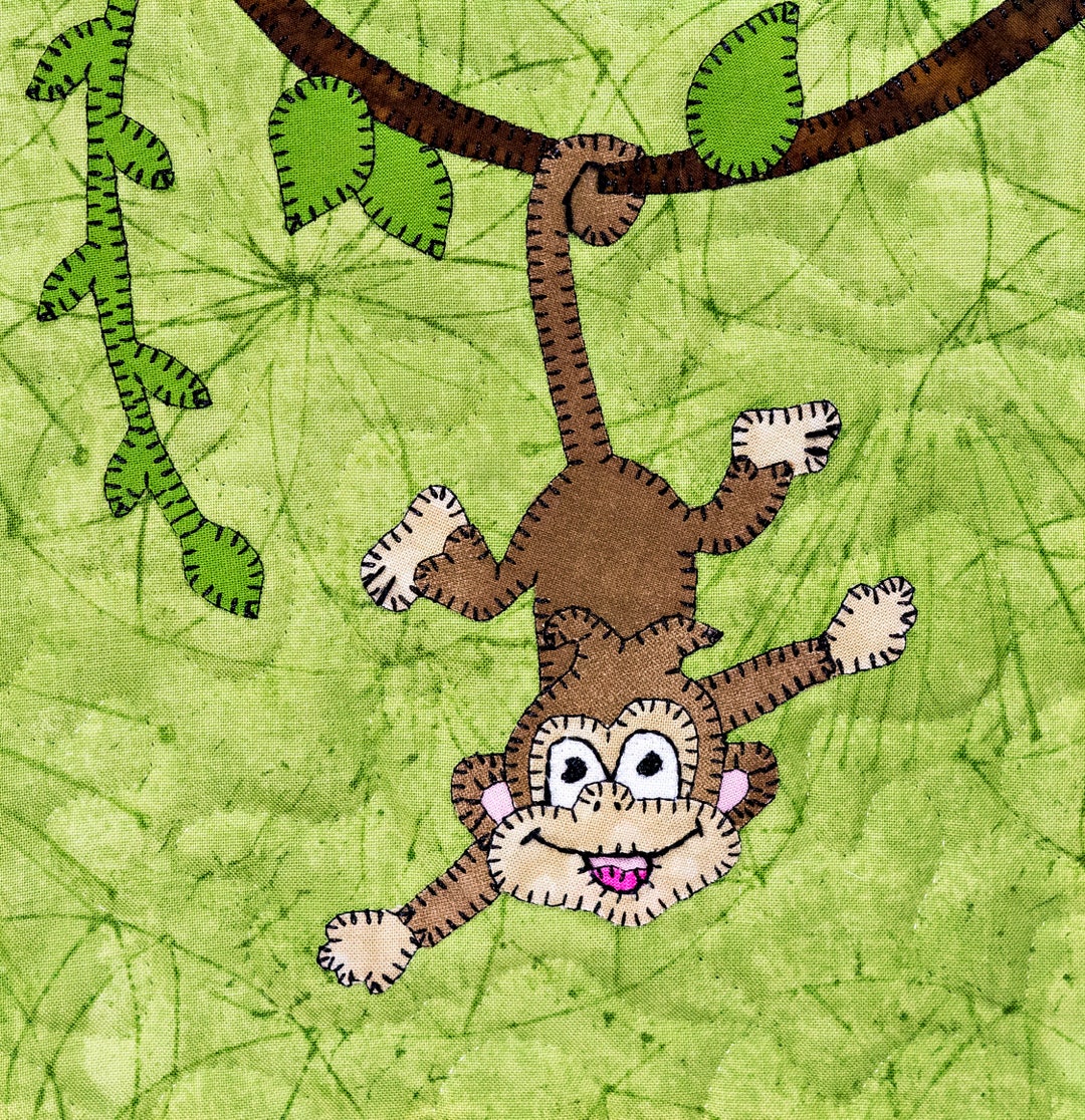 Monkey PDF Applique Quilt Block Pattern - Etsy