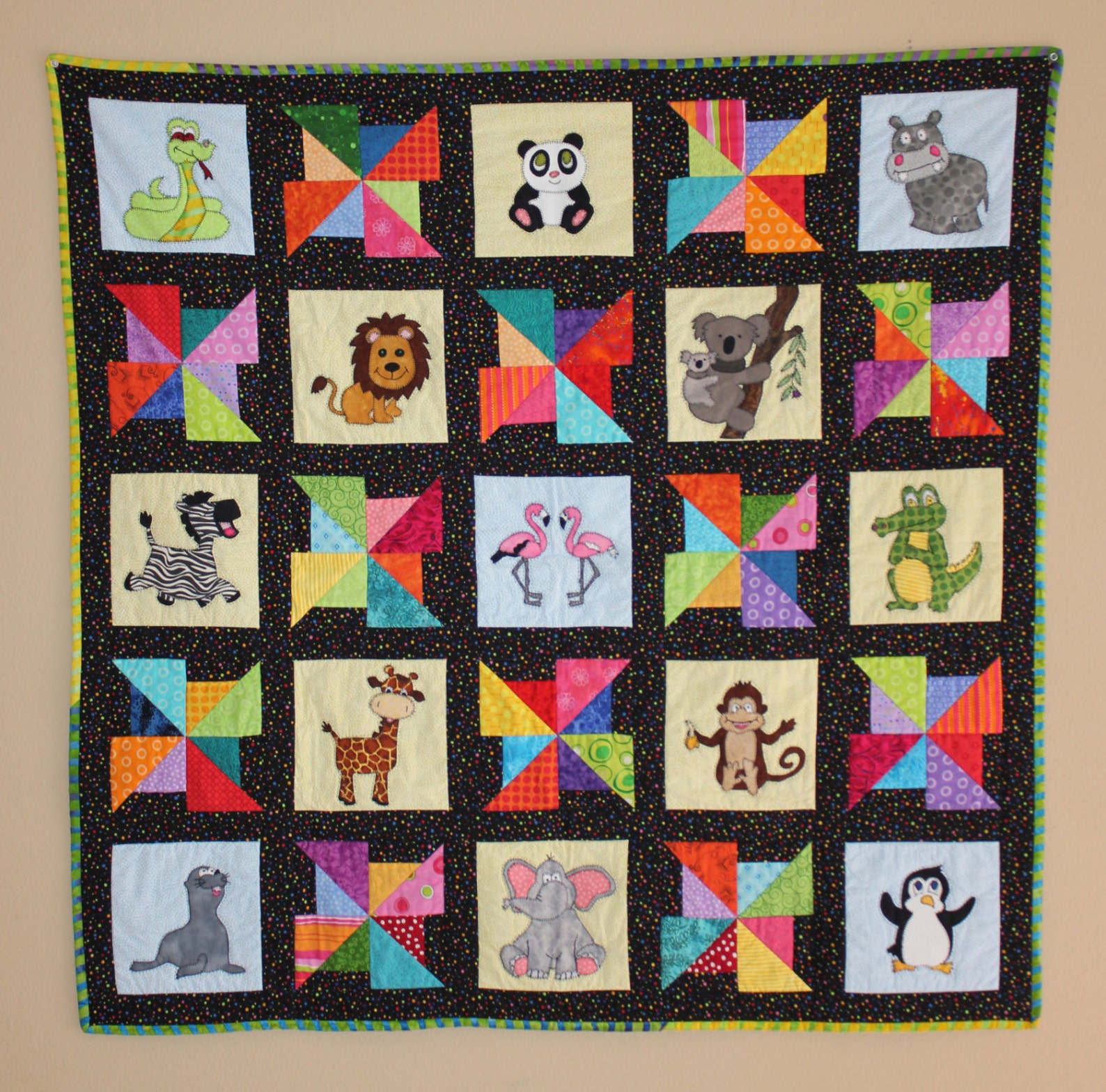 Zoo Animal PDF Quilt Pattern A Day at the Zoo - Etsy