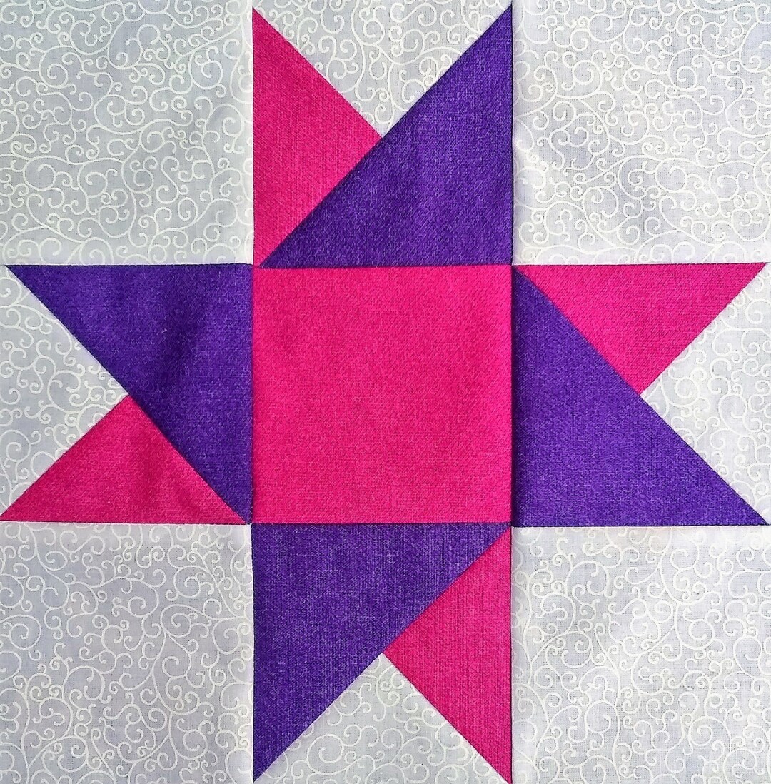 Spinning Star PDF Pieced Quilt Block Pattern - Etsy