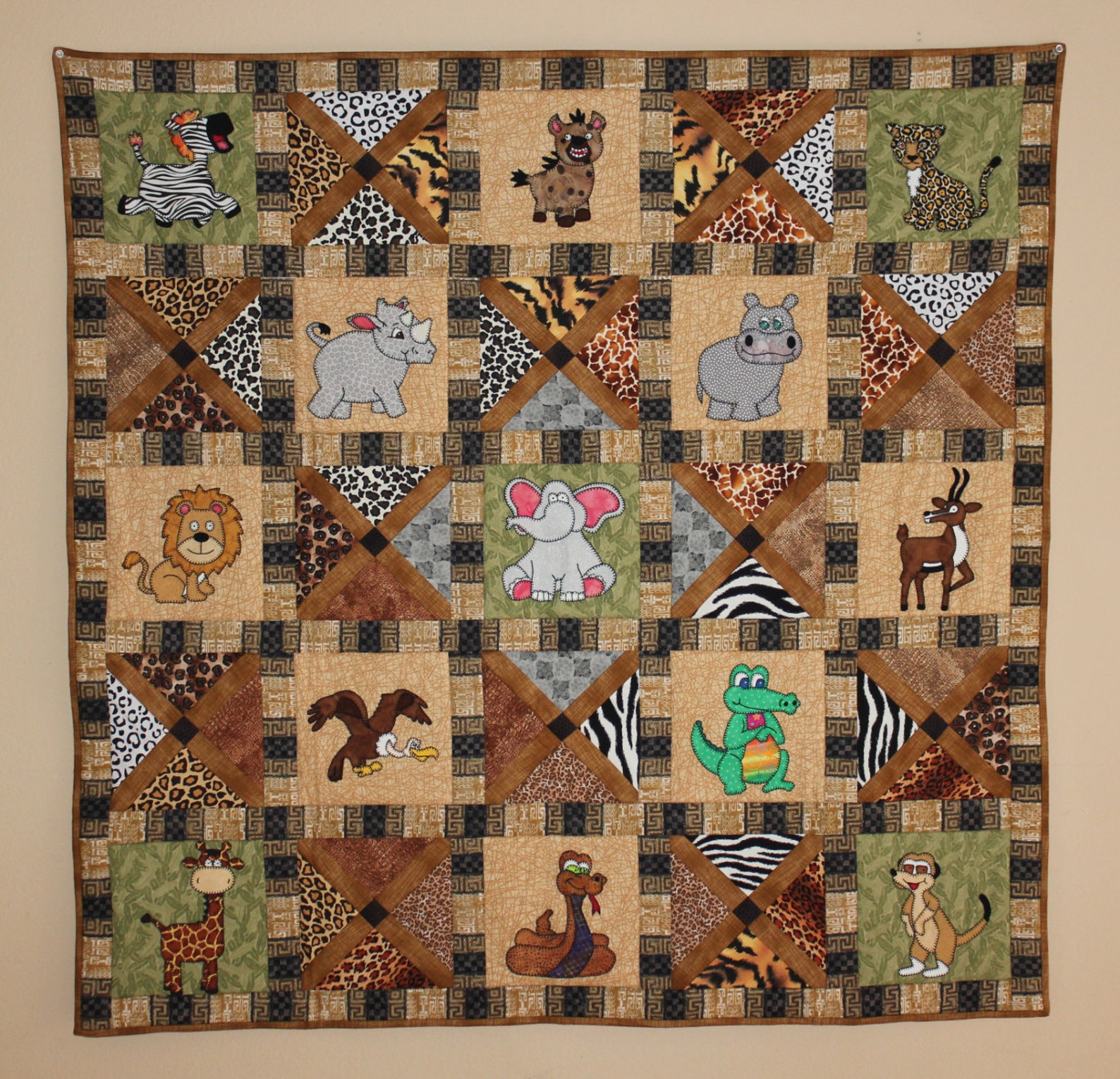 Hippo PDF Applique Quilt Block Pattern | Etsy