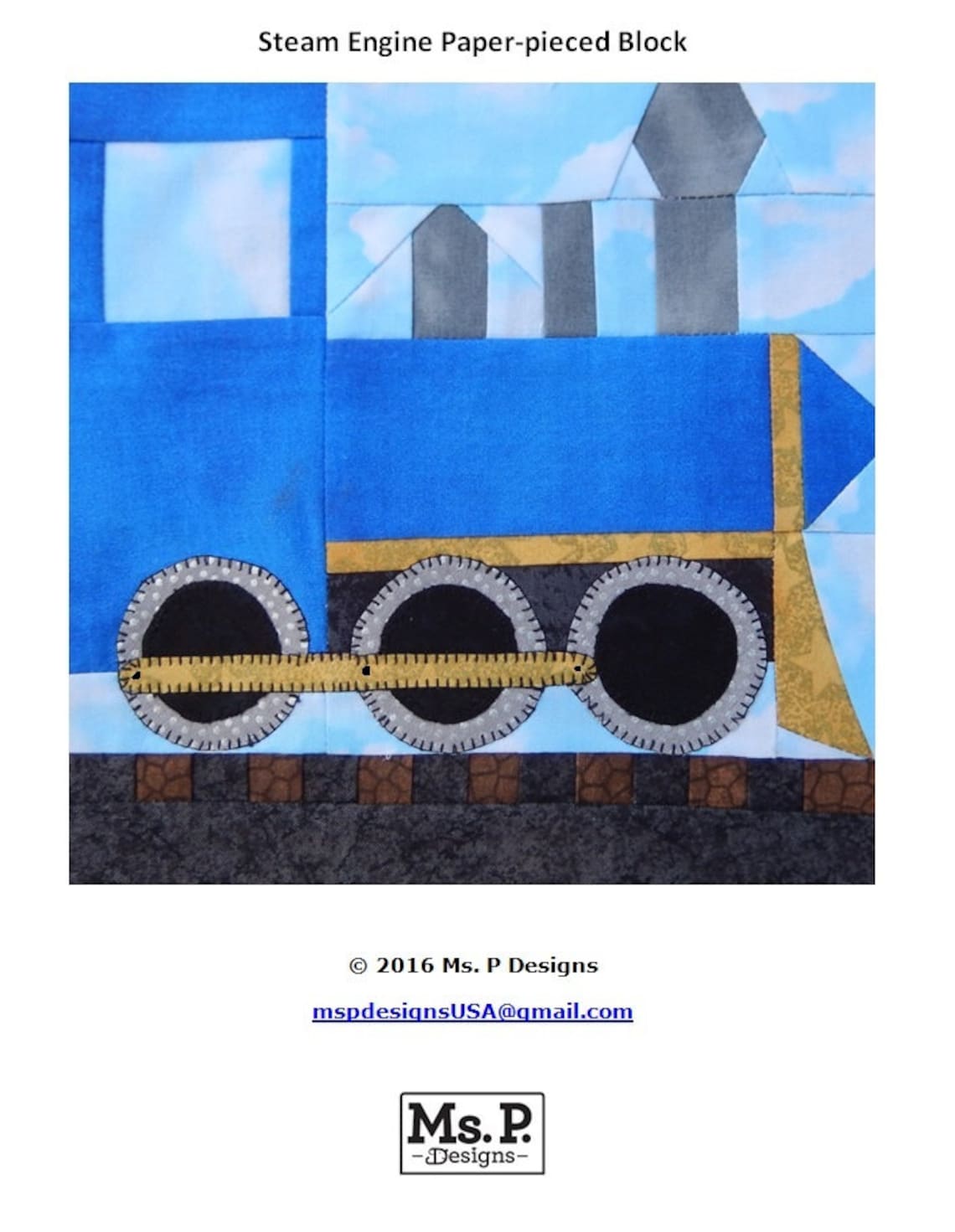 Steam Train Engine PDF Quilt Block Pattern - Etsy