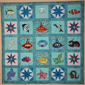 Octopus PDF Applique Quilt Block Pattern - Etsy