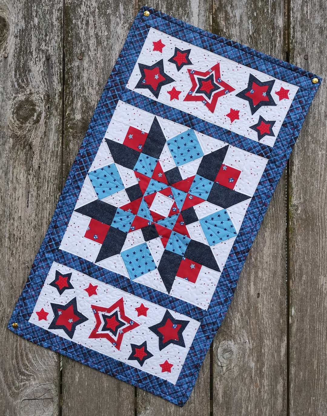 Star Table Topper PDF Quilt Pattern "blue Ridge Mountain Star" - Etsy