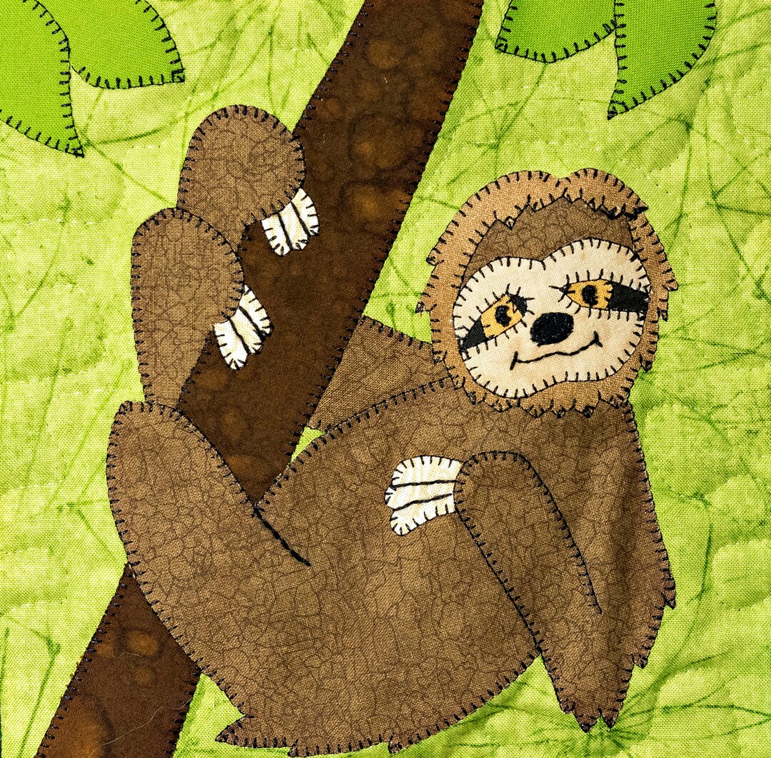 Sloth PDF Applique Quilt Block Pattern - Etsy