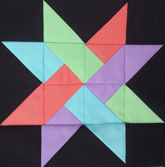 Woven Star PDF Pieced Quilt Block Pattern - Etsy
