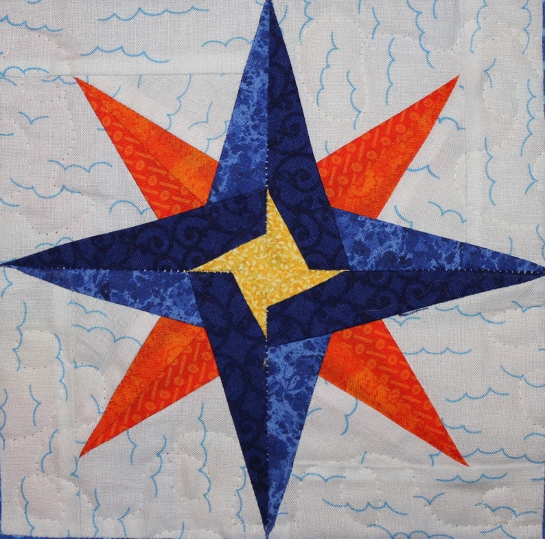 Mariner's Star PDF Quilt Block Pattern - Etsy