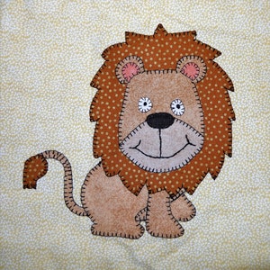 Lion PDF Applique Quilt Block Pattern - Etsy